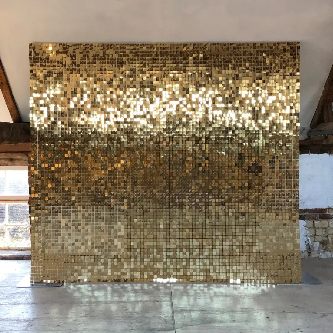 GOLD SHIMMER BACKDROP – Wagga Event Hire
