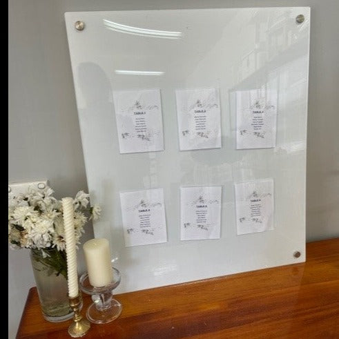 ACRYLIC SEATING PLAN FRAME – Wagga Event Hire