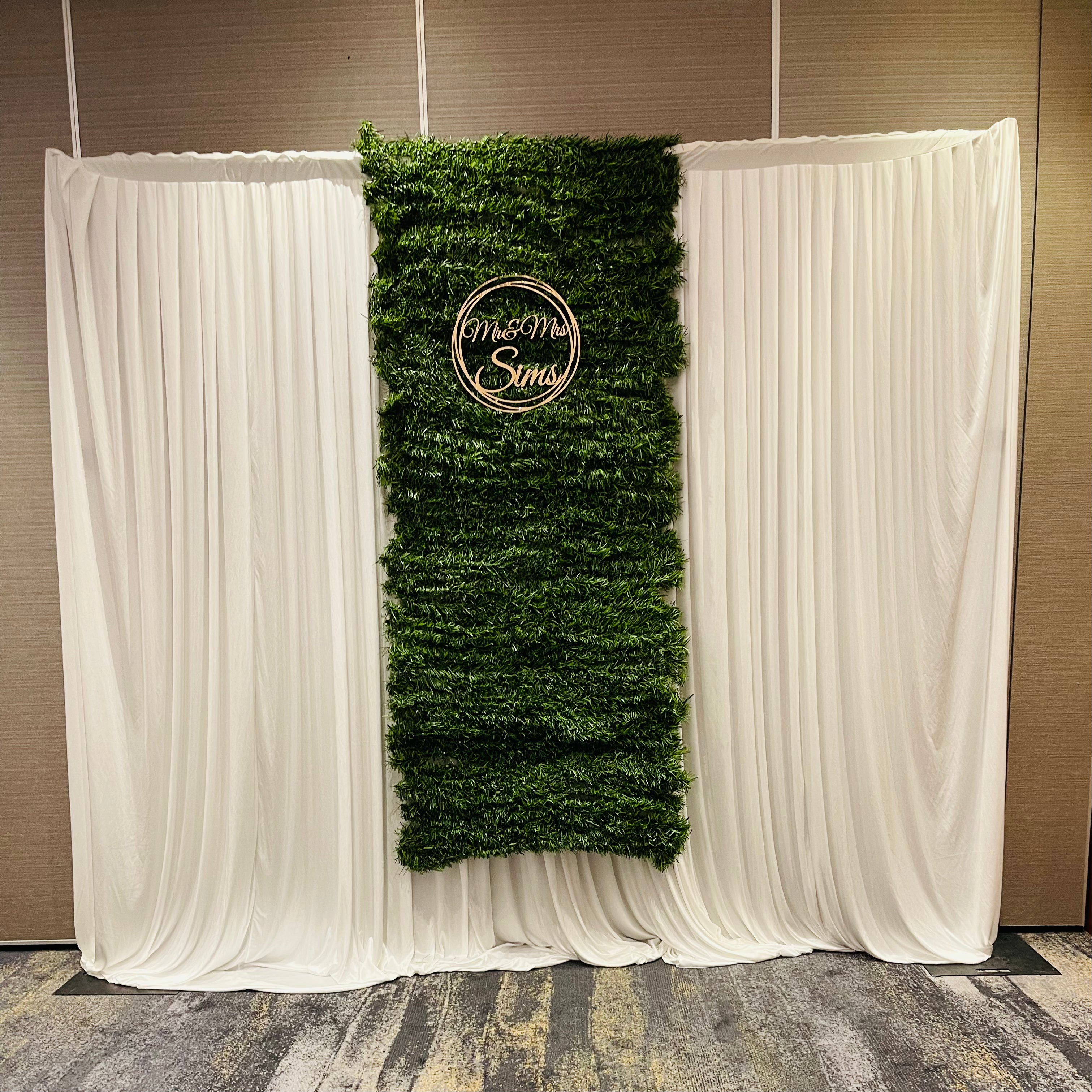 LUXE BACKDROP WITH GREENERY – Wagga Event Hire